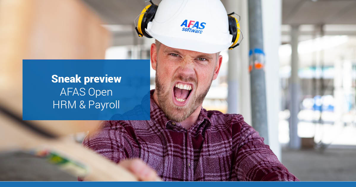 Sneak preview AFAS Open HRM & Payroll - AFAS Software