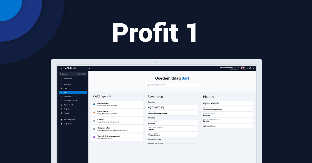 AFAS introduceert volledig nieuwe versie van haar software: Profit 1 ...